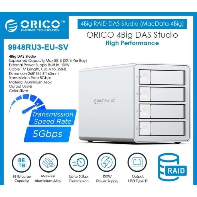 Jual Orico 4big Macdata Raid Das Studio 4 Bay Hdd Enclosure Ssd ...
