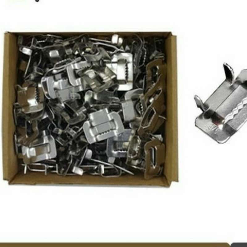 Jual Klem Clamp Plat Strapping Band 16 Mm Banding Buckle 16 Mm Band It ...