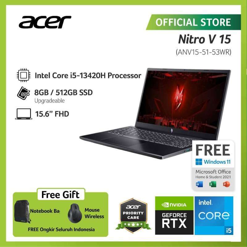 Promo Acer Laptop Gaming Nitro V 15 Anv15-51-53wr Graphics Nvidia ...