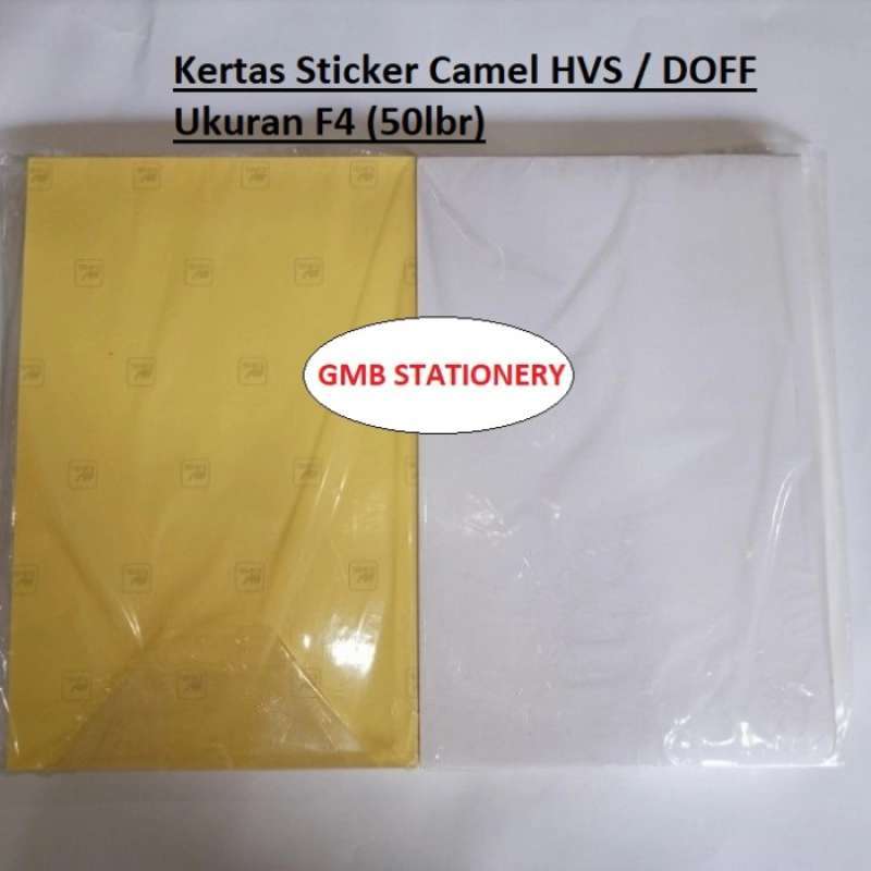 Jual Kertas Sticker Hvs Doff Camel Ukuran F4 Folio 50 Lembar Di Seller ...
