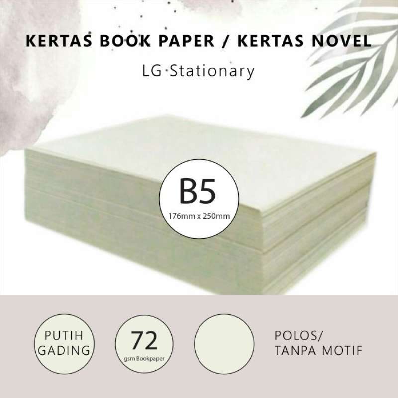 Jual Per Rim Bookpaper 72 Gsm B5 / Kertas Novel Buku / Book Paper Di ...