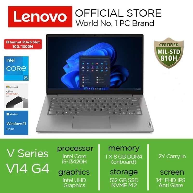 Jual Lenovo V14 G4 Iru Core I5-13420h 8gb 512gb W11 Ohs Di Seller Flixx ...
