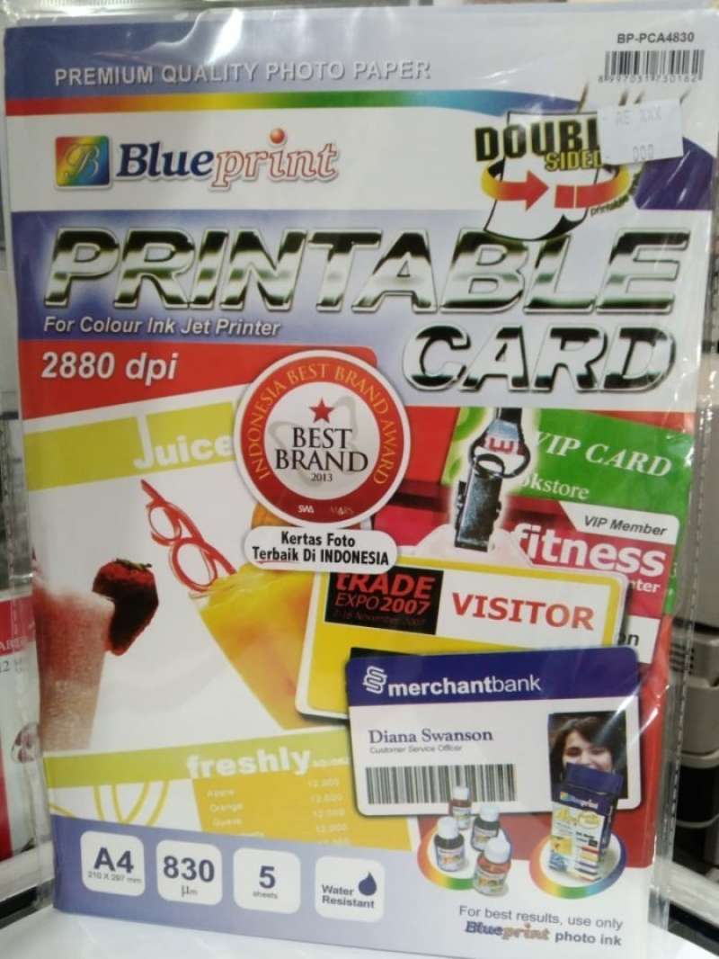 Jual Printable Card / Id Card Blueprint A4 Kertas Pvc Di Seller Kingyo ...
