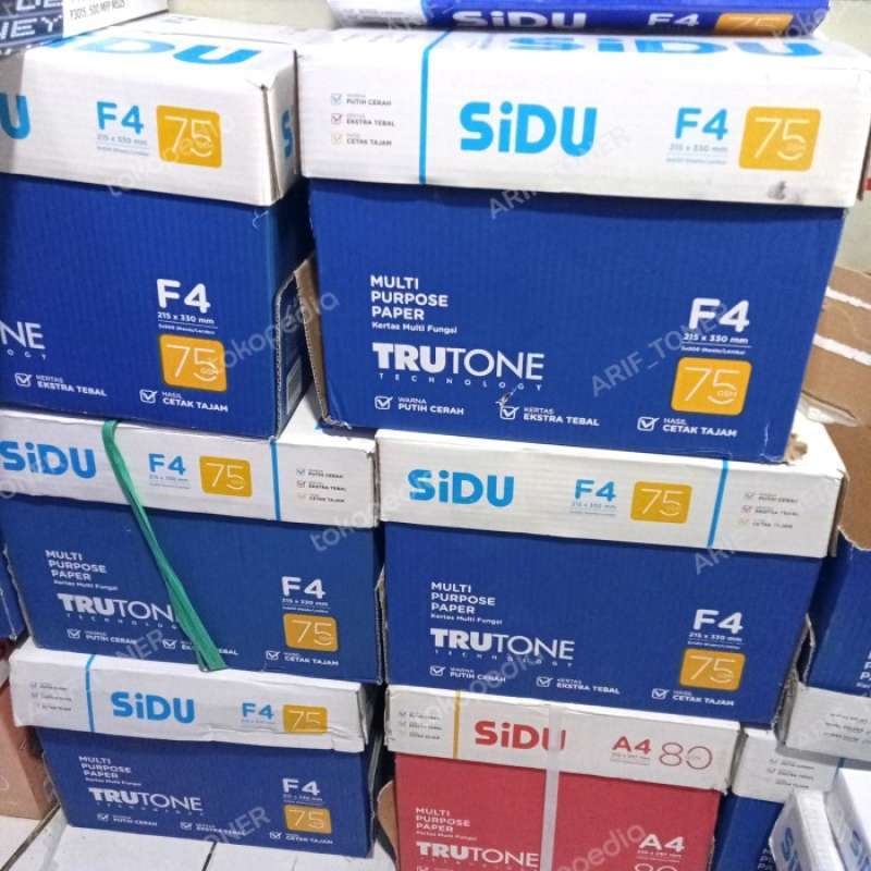 Jual Kertas Print Hvs Sidu F4 75 Gram Gsm 1 Dus Di Seller Sunshop