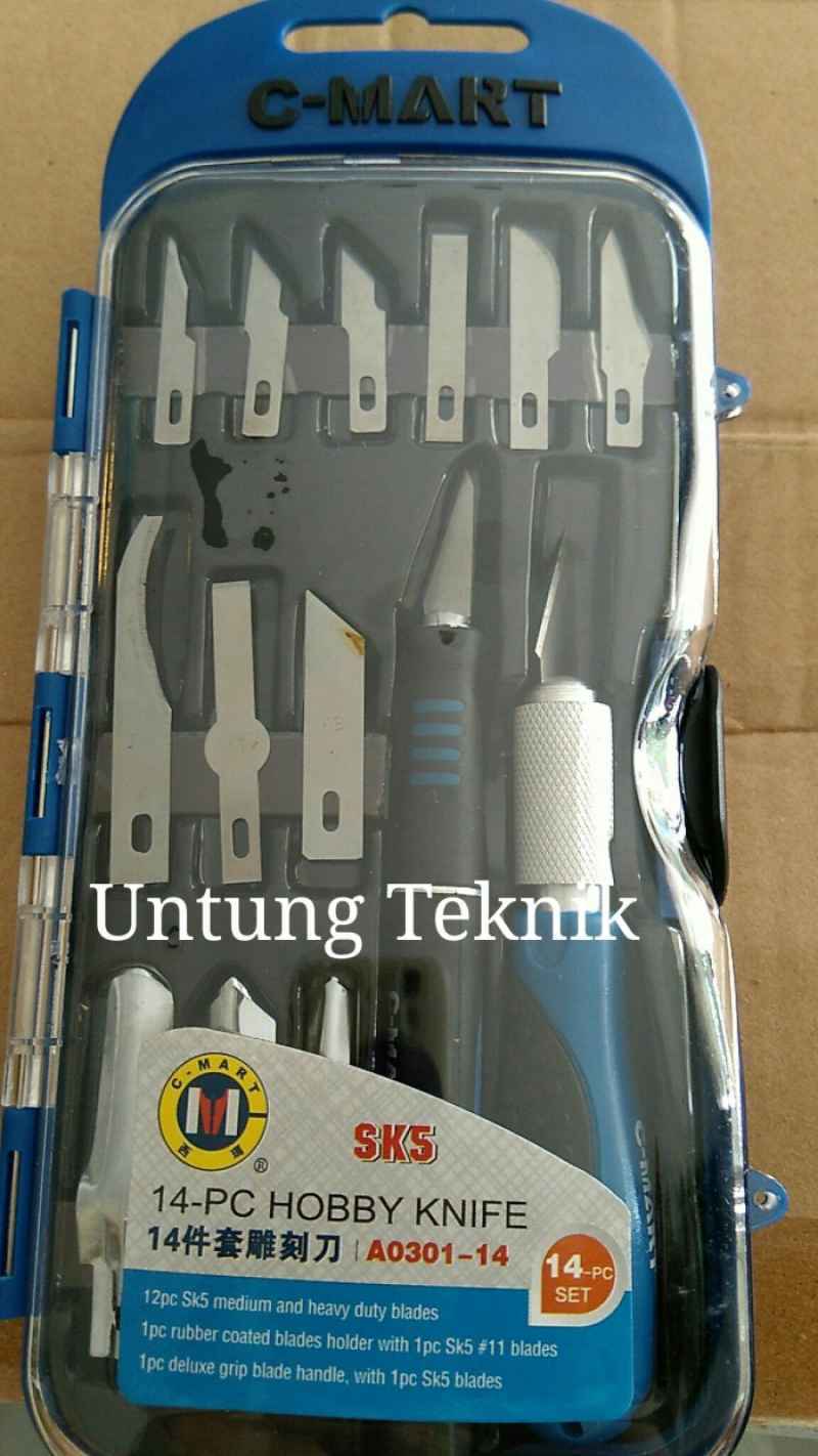 Jual Pisau / Cutter / Hobby Knive Set 14 Pcs Premium Cmart Di Seller ...