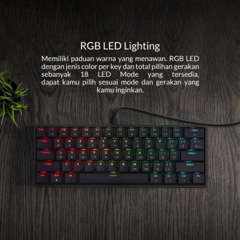 Jual Keyboard Gaming Digital Alliance 60% Rgb Low Profile Mechanical ...