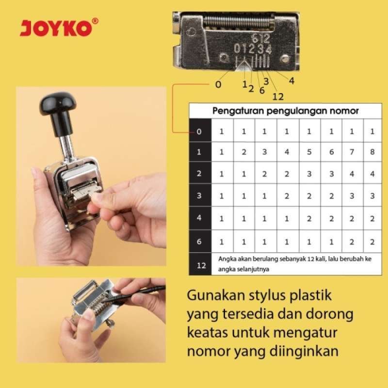 Jual Joyko Numbering Machine Nm-100 Numerator Angka Otomatis 6 Digits ...