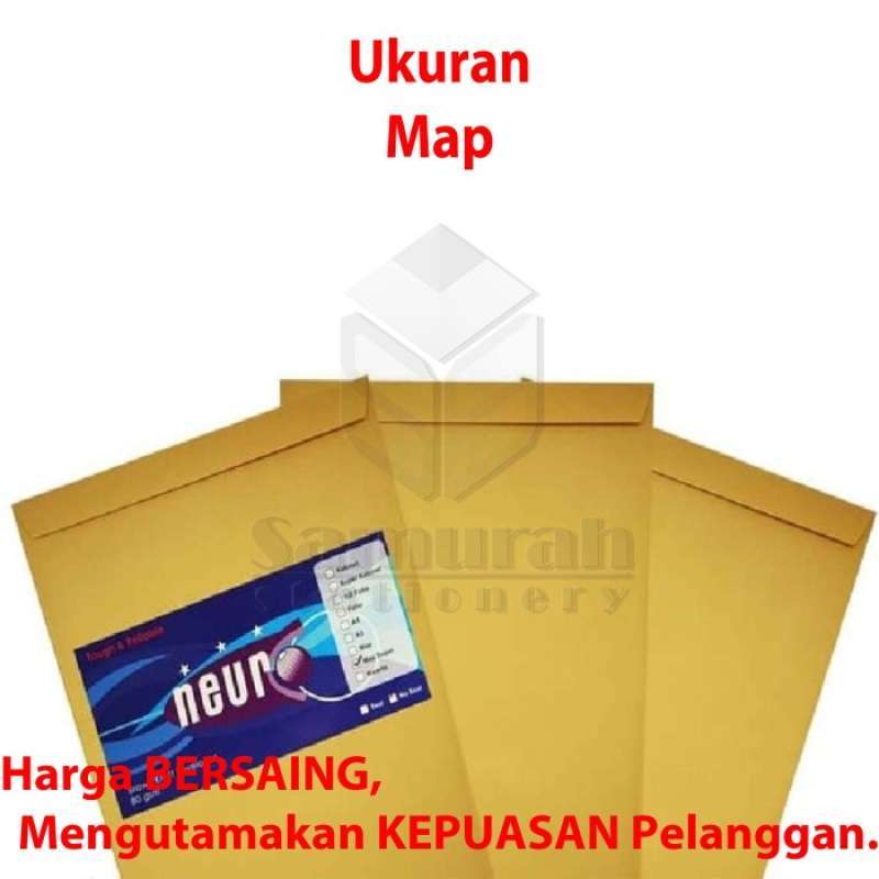 Jual Amplop Kertas Coklat Neuro Ukuran Map Polos Berkas Dokumen 28 X 37 ...