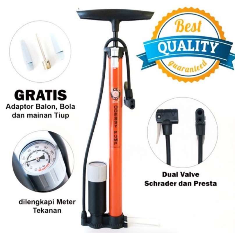 Jual Pompa Sepeda Motor Ban Bola Bee Odessy Warna - Odessy Silver Di ...