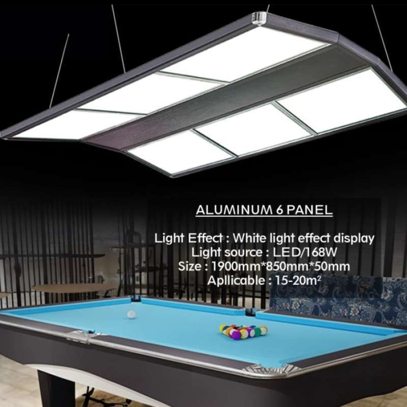 Jual Lampu Billiard Led 6 Titik Fury / Billiard Led Light Lamp 6 Panel ...