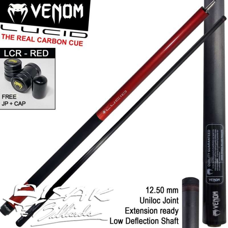 Jual Venom Lucid Carbon Lcr Red Cue Uniloc Low Deflection Stick ...