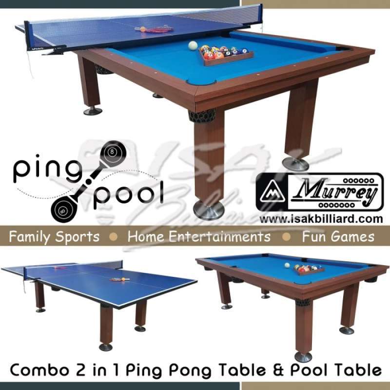 Jual Murrey Ping Pool - Combo 2-in-1 Table Tennis Pong Meja Billiard ...
