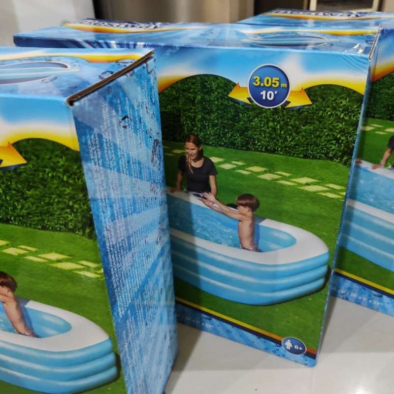 Jual Kolam Renang Anak Keluarga Pool Jumbo Besar Bestway 54009 - Biru Plus Pump Di Seller ...