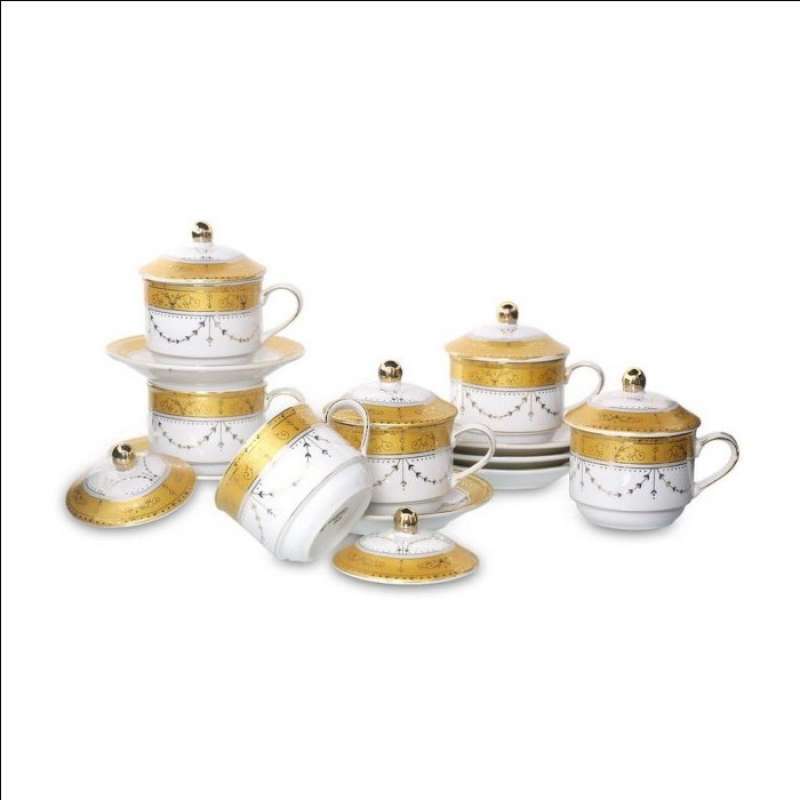 Promo Vicenza Set Cangkir Lepek Dengan Tutup Y85 Diskon 22% Di Seller ...