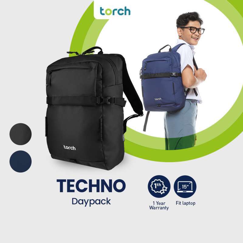 Promo Torch Techno Tas Ransel Punggung Pria Wanita Unisex Backpack Sekolah Kuliah Kerja Laptop ...