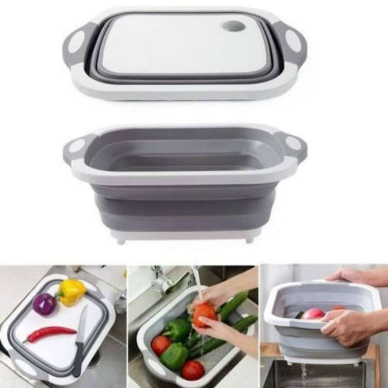 Jual 3in1 Multipurpose Collapsible Chopping Board Washing Basin Talenan ...