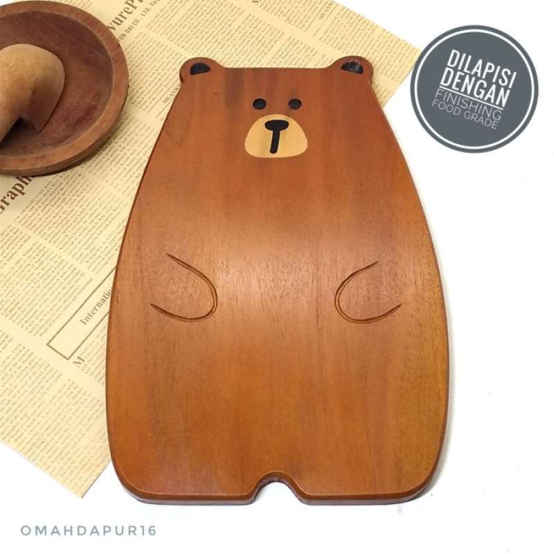 Jual Talenan Kayu Beruang / Talenan Beruang Kayu / Talenan Estetik ...