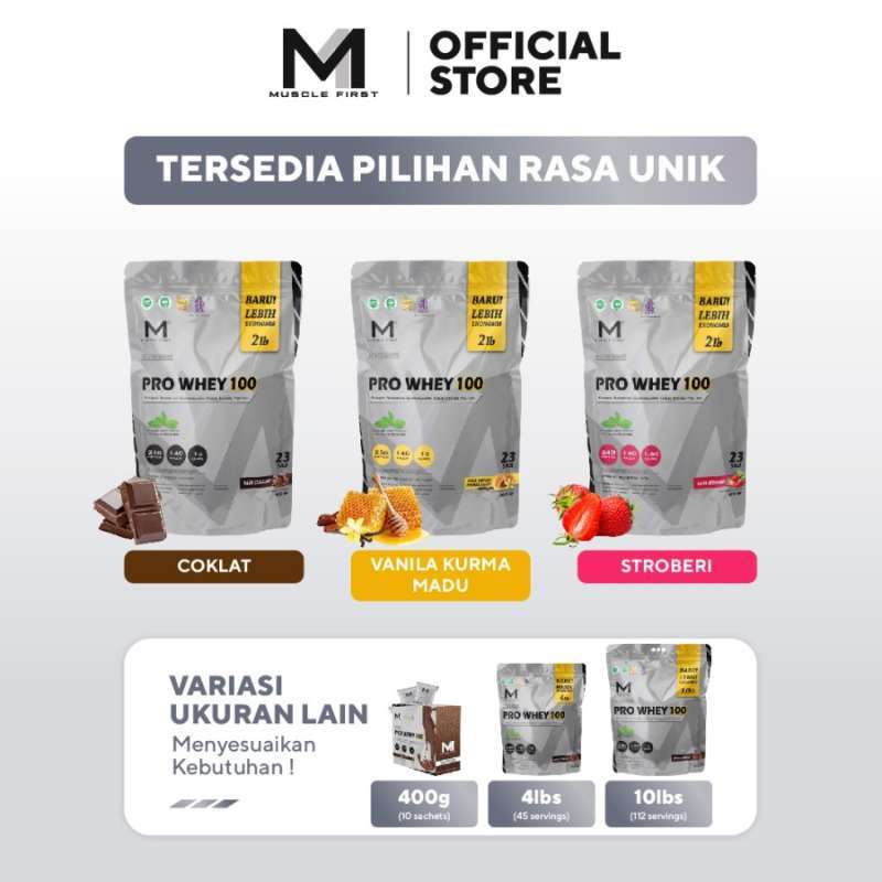 Jual Muscle First Pro Whey 100 2lbs/900gr - M1 Whey Susu Protein ...