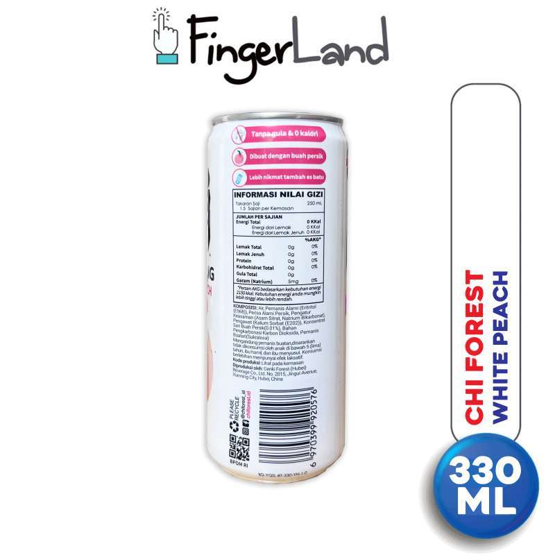 Jual Chi Forest Sparkling Water White Peach 330 Ml Air Soda Rasa Persik ...
