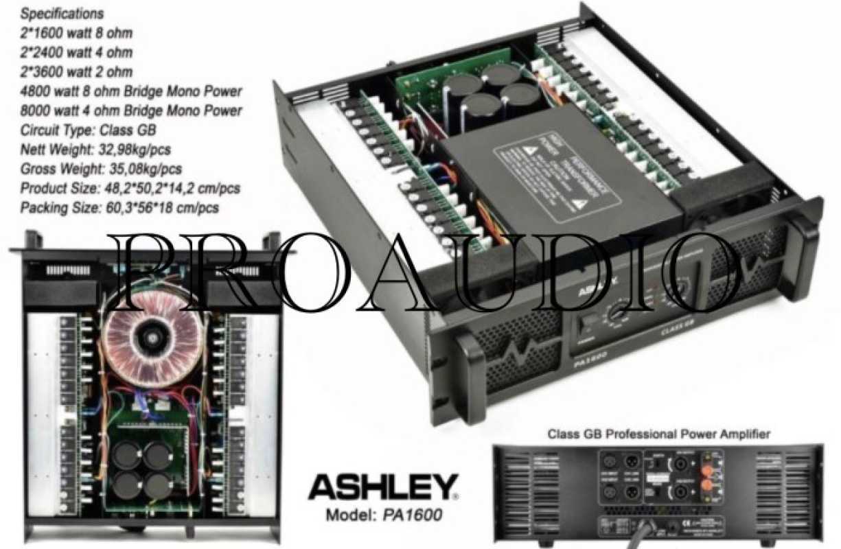 Jual Power Amplifier Ashley Pa1600 Pa 1600 Class Gb Original Di Seller ...
