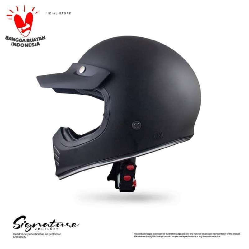 Jual Helm Jp Retro Signature Solid Black Doff/gold - Xl Di Seller ...