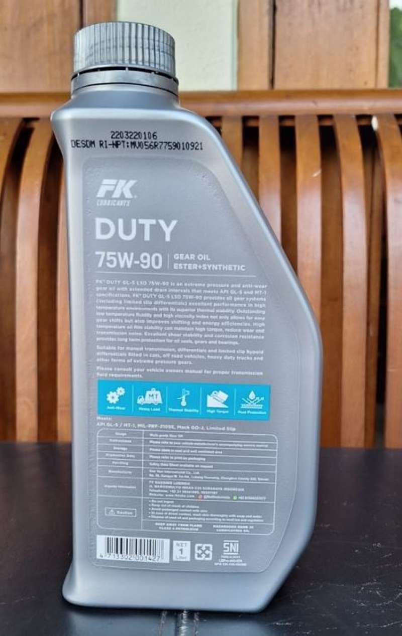 Promo Terbaru Fk Duty Gear Oil Gardan 75w90 75w-90 Api Gl-5 Gl5 Lsd 1 ...