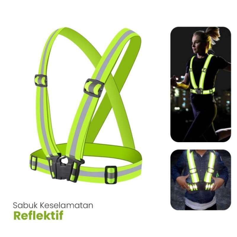 Jual Sabuk Keselamatan Reflective Vest Running Gear High Visibility Di ...