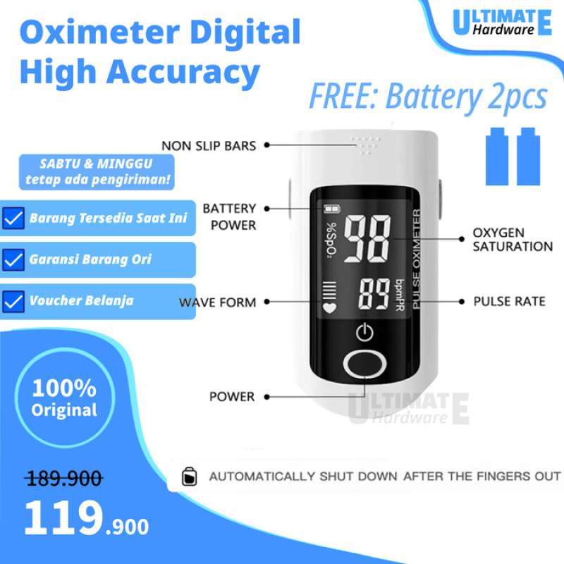 Promo Oximeter Led Digital Saturasi Oksigen Darah Sp O2 Oksimeter Jantung Diskon 23% Di Seller ...