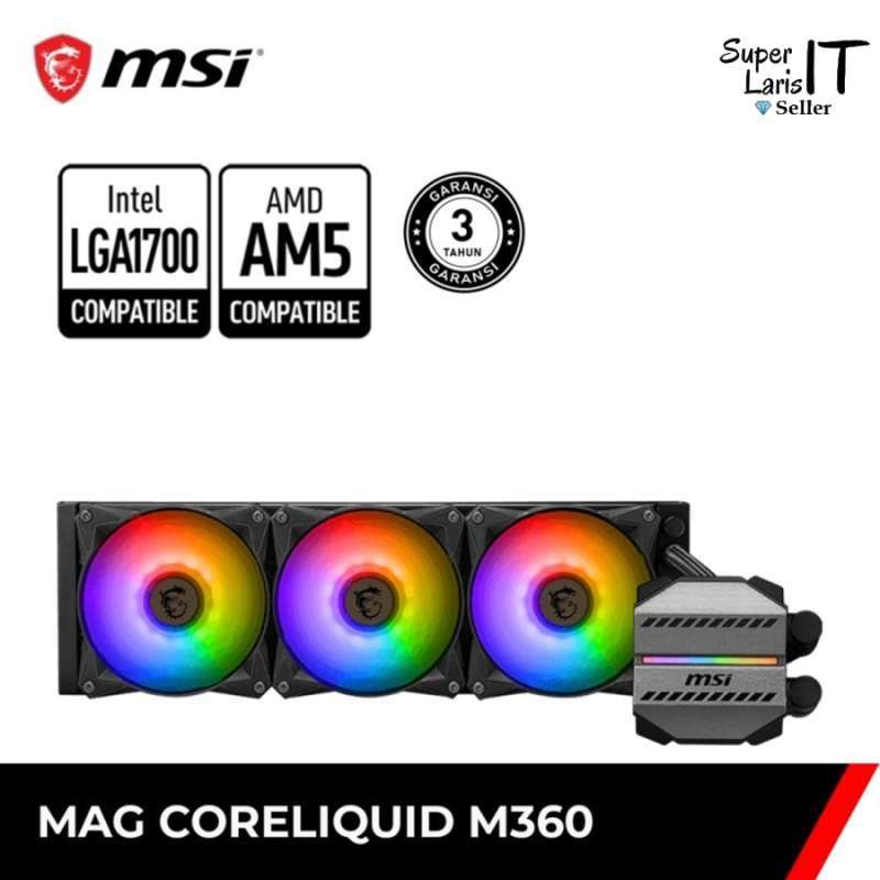 Jual Msi Mag Coreliquid M360 Fan Processor Liquid Cooler 3 Fan Rgb ...