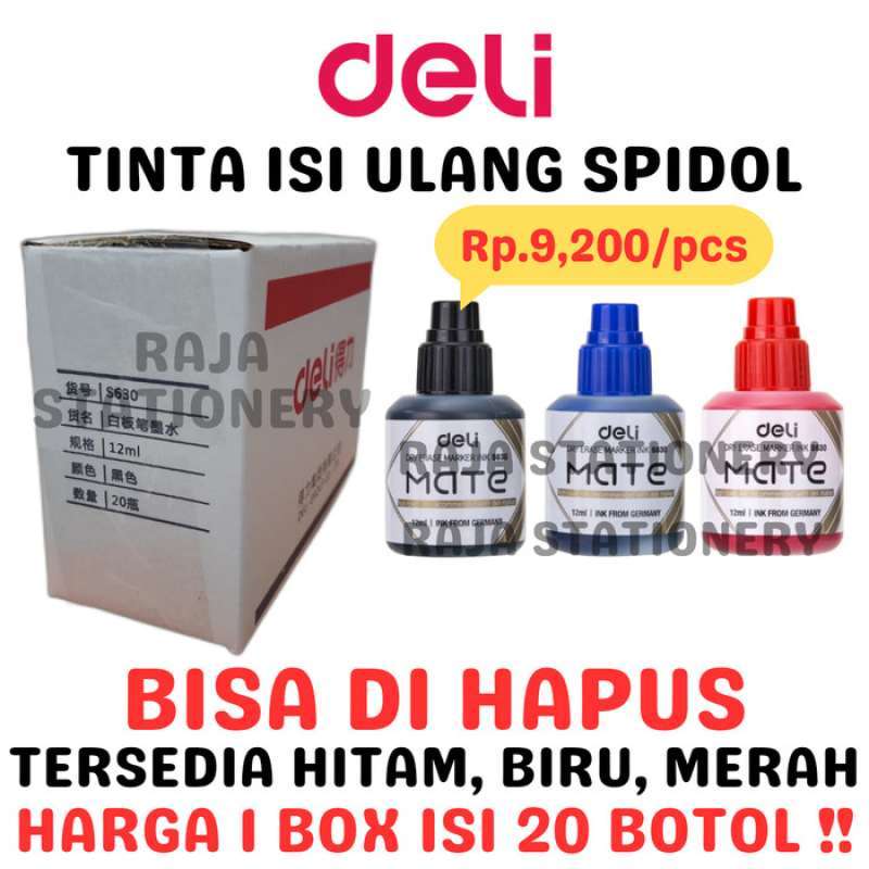 Promo Deli Refill Whiteboard Marker Isi Ulang Tinta Spidol Papan Tulis ...