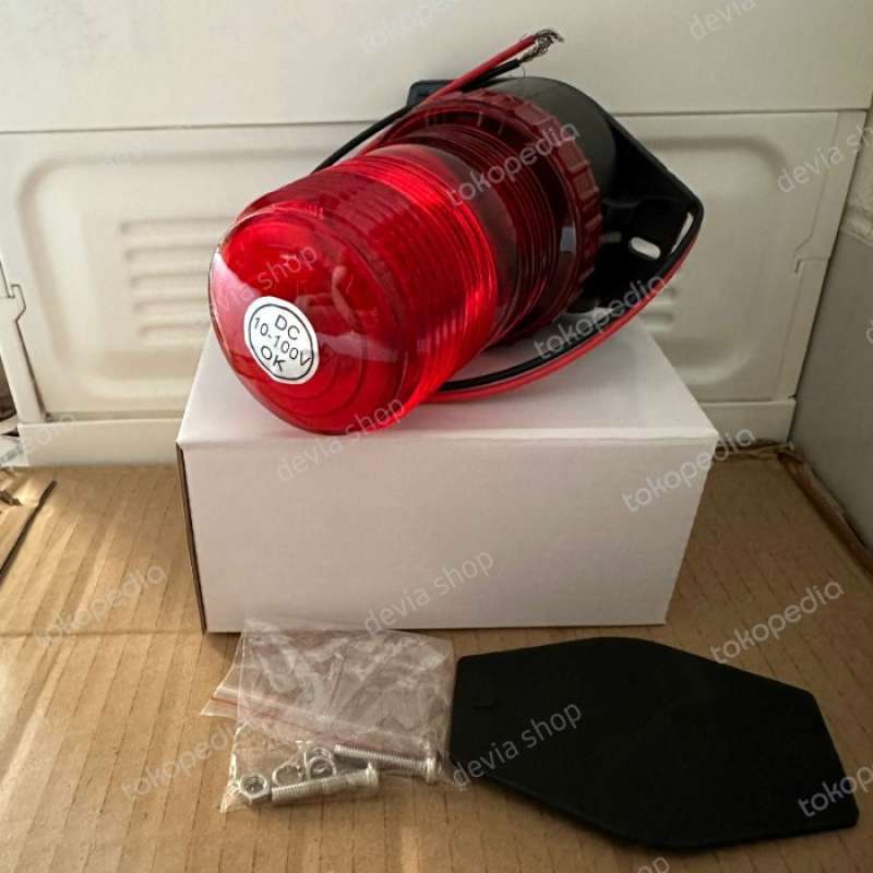 Promo Lampu Rotary Led Strobo Warning Light Kuning 9-80v - Merah Diskon ...