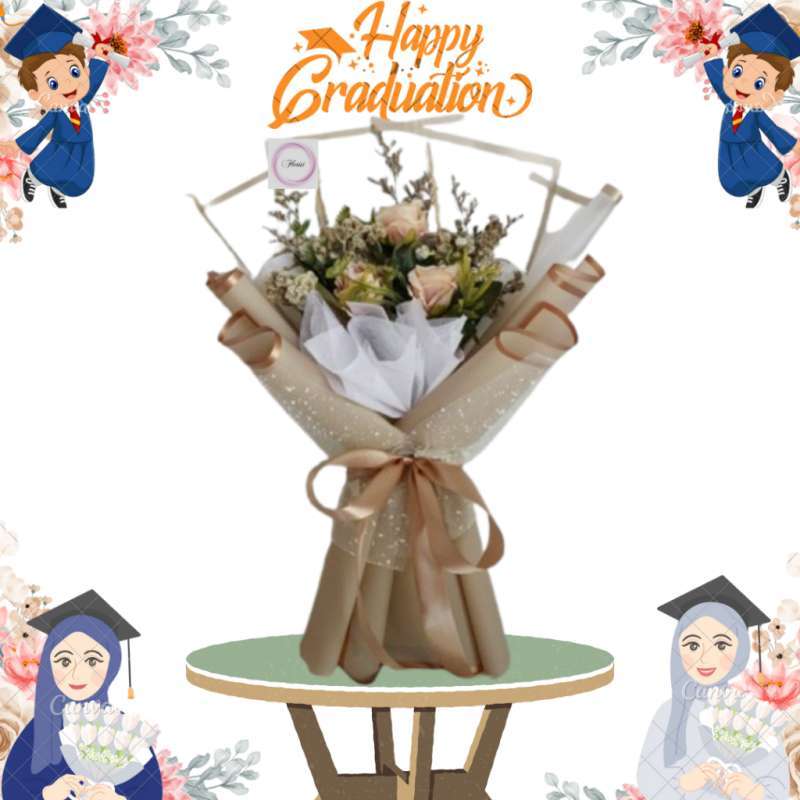 Promo Buket Bunga Wisuda Artificial Bouquet Wisuda Terbaru Mewah Elegan ...