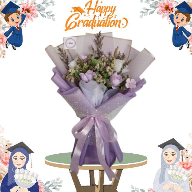 Promo Buket Bunga Wisuda Artificial Bouquet Wisuda Terbaru Mewah Elegan ...