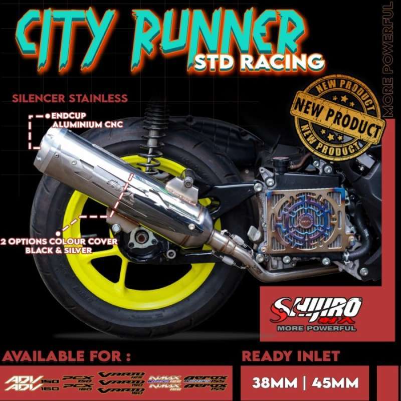 Promo Kenalpot Standar Racing Shijiro Tipe City Runner Aerox N Max ...