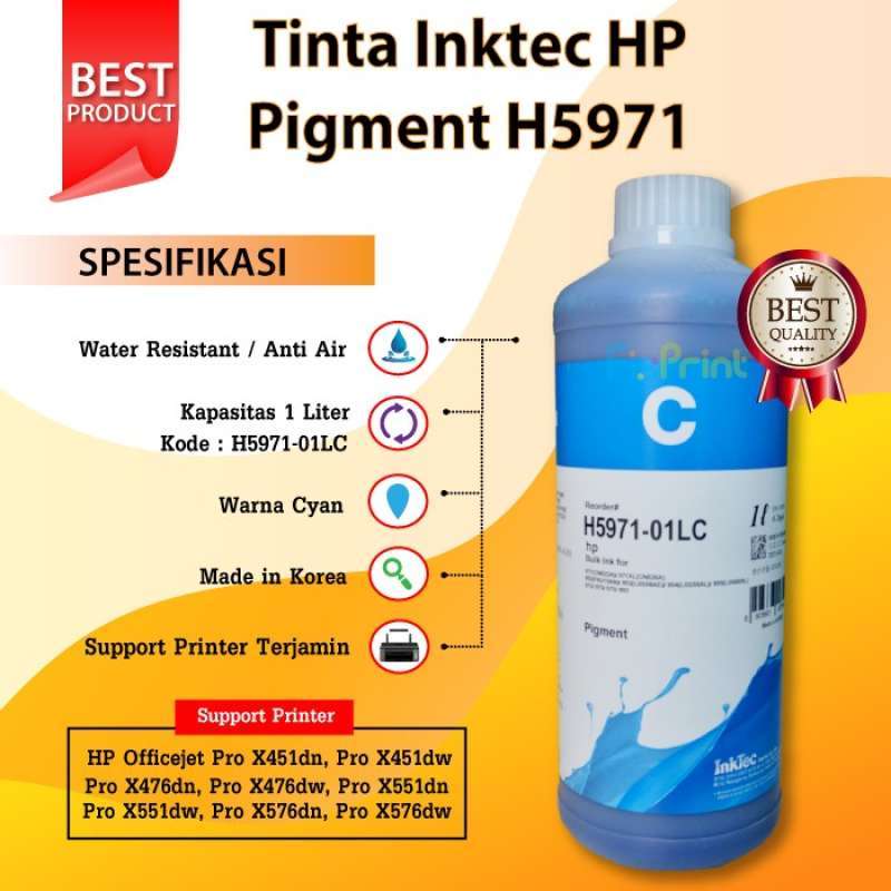 Promo Tinta Inktec Pigment 1 Liter Refill Printer 7610 7612 8600 8620 Diskon 23% Di Seller Skala ...