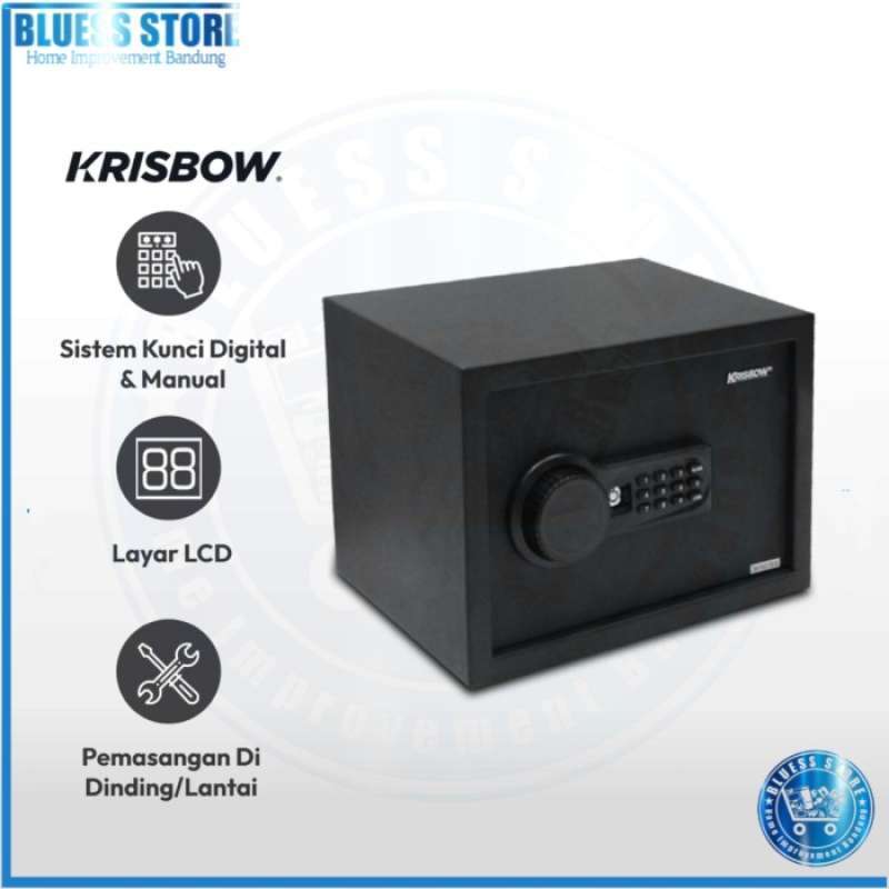 Promo Krisbow Brankas Besi 35x25x25 Cm 25sav-1.5/4 Steel Safe Box ...