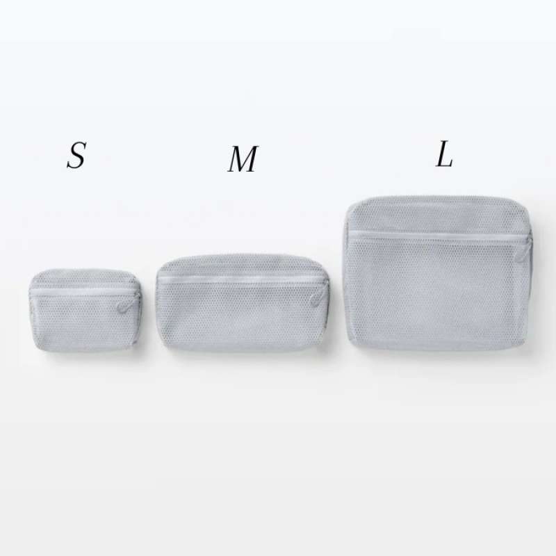 Promo Muji Travelling Mesh Gusset Case Blue S Makeup Case Organizer ...