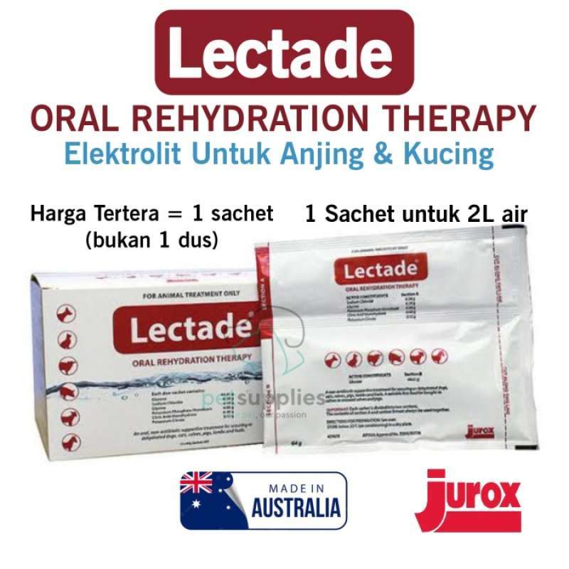 Promo Elektrolit Anjing Kucing Lectade Oral Hydration Therapy / Sachet ...