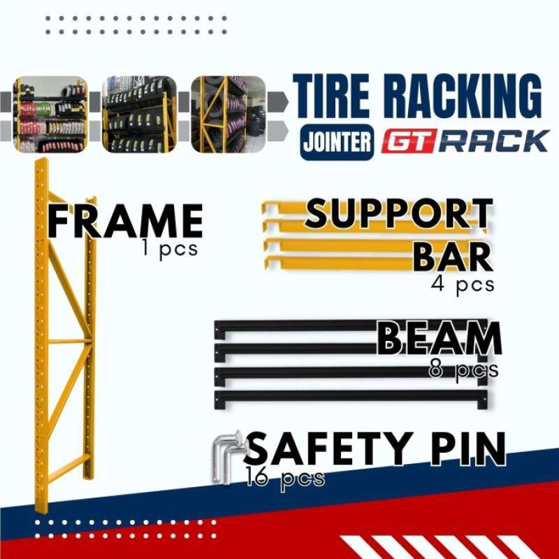 Promo Rak Ban Mobil Gt-rack Tr500 Tire Rack Display 4 Susun Tinggi 2.5 ...