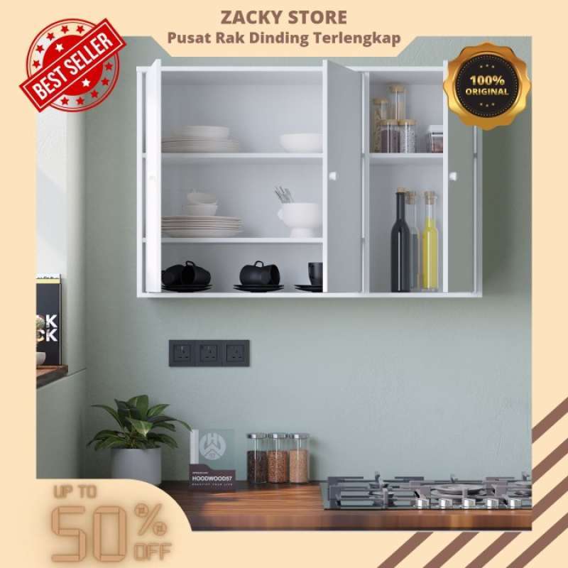 Jual Lemari Dapur Gantung Atas Minimalis 3 Pintu Tempel Dinding ...