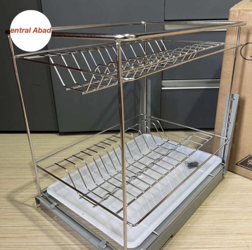 Jual Rak Piring Tarik Stainless / Rak Piring Kitchen Set Taco Di Seller ...