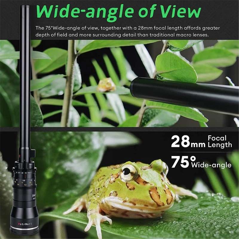 Jual Astrhori 28mm F13 Full Frame 2x Macro Probe Lens (direct + Right ...