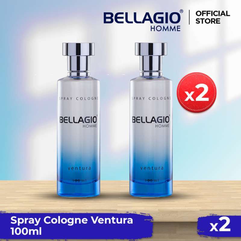 Jual Bellagio Homme Spray Cologne Ventura (blue) 100ml X2 Di Seller ...
