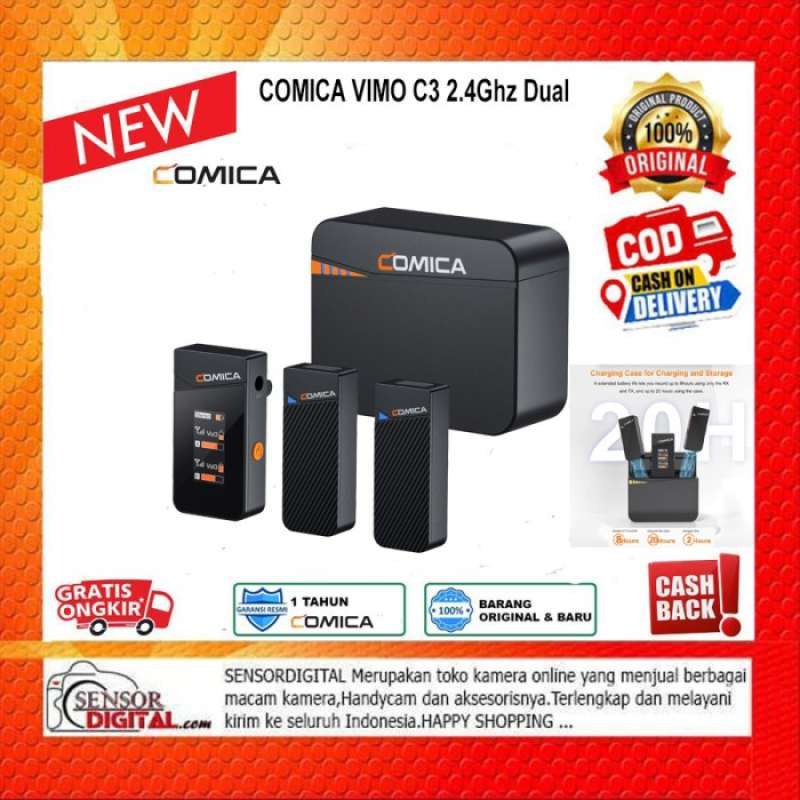 Promo Comica Vimo C3 Dual Mini Wireless With Charging Case 2.4ghz Diskon 23% Di Seller Mettaria ...