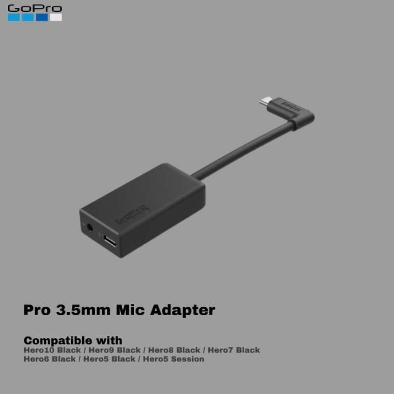 Promo Gopro Pro 3.5mm Mic Adapter For Gopro 5/6/7/8 Diskon 23% Di ...