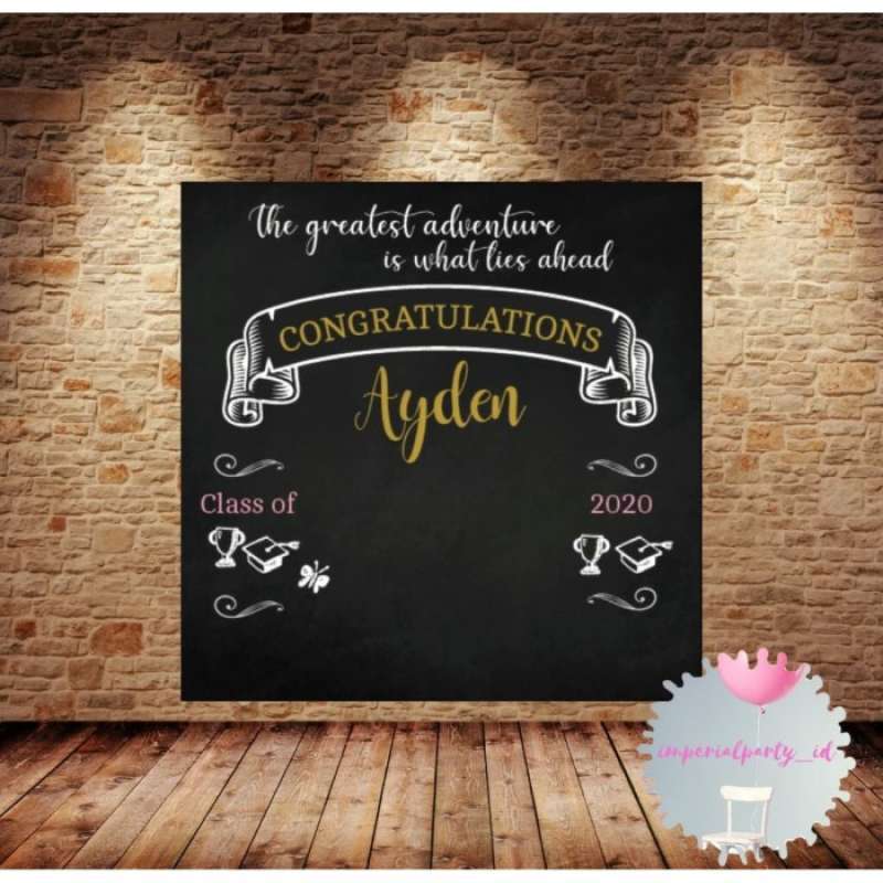 Jual Custom Graduate Backdrop Banner Spanduk Sekolah School Graduation ...