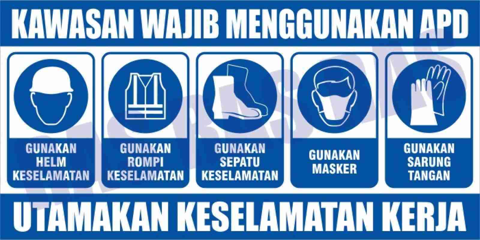 Jual Spanduk Banner Wajib Apd K3 Safety Ukuran 2x1 Meter Di Seller Yama ...