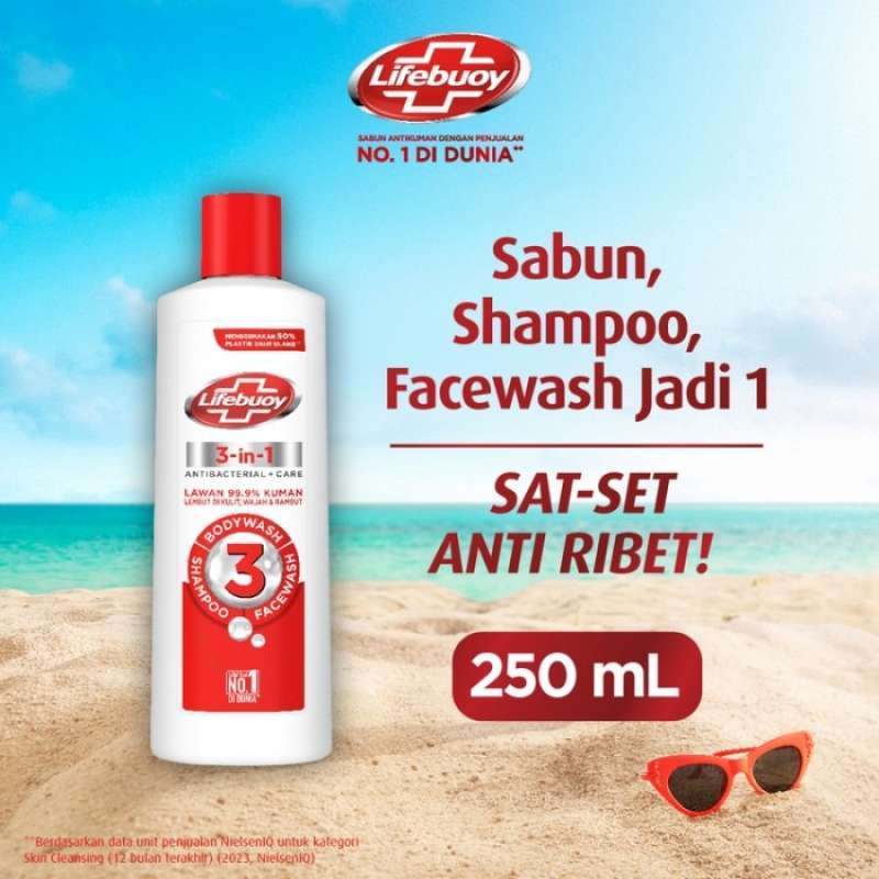 Jual Lifebuoy 3-in-1 Body Wash Shampoo Handwash Botol 250ml Di Seller ...