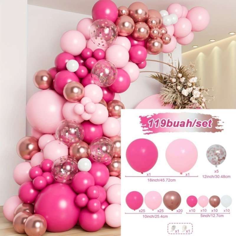 Jual Pink Beauty Balon Princess Dekorasi Gadis 1st Happy Birthday ...