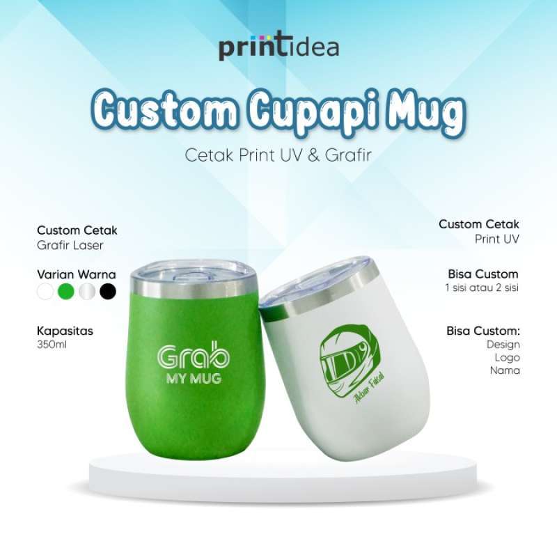 Jual Custom Egg Mug Cetak Cupapi Gravir / Uv Print Gelas Kopi Custom ...